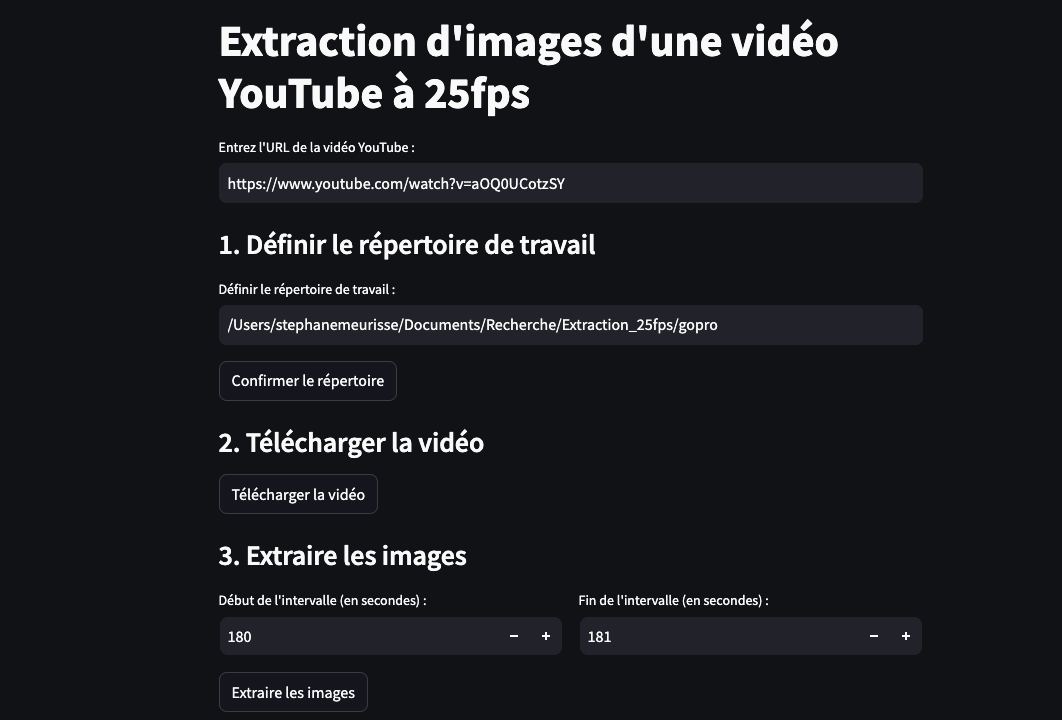 Extraire des images d'une vidéo YouTube